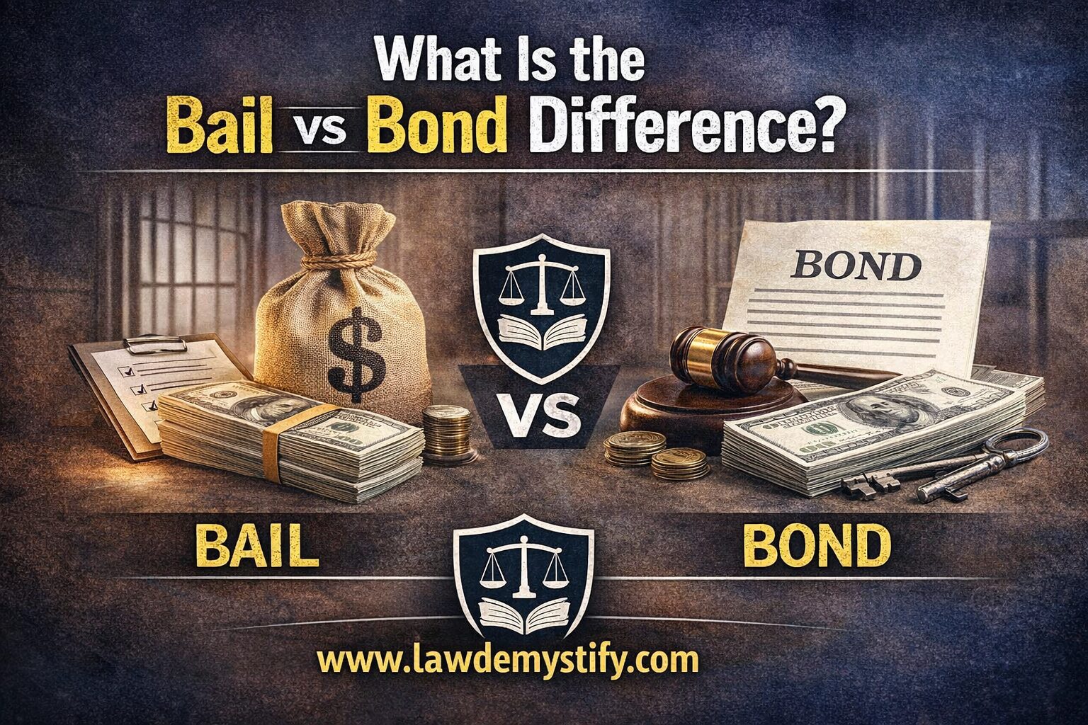 Bail vs Bond Difference Explained | What It Means in U.S. Law